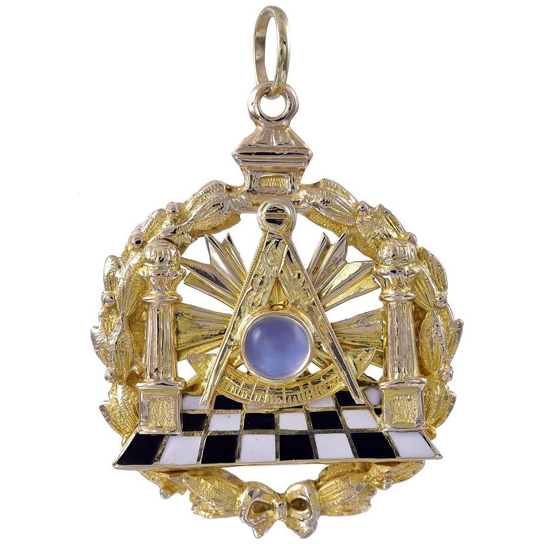 Gold-in-Quartz Masonic Fob - Circa 1860 at 1stDibs