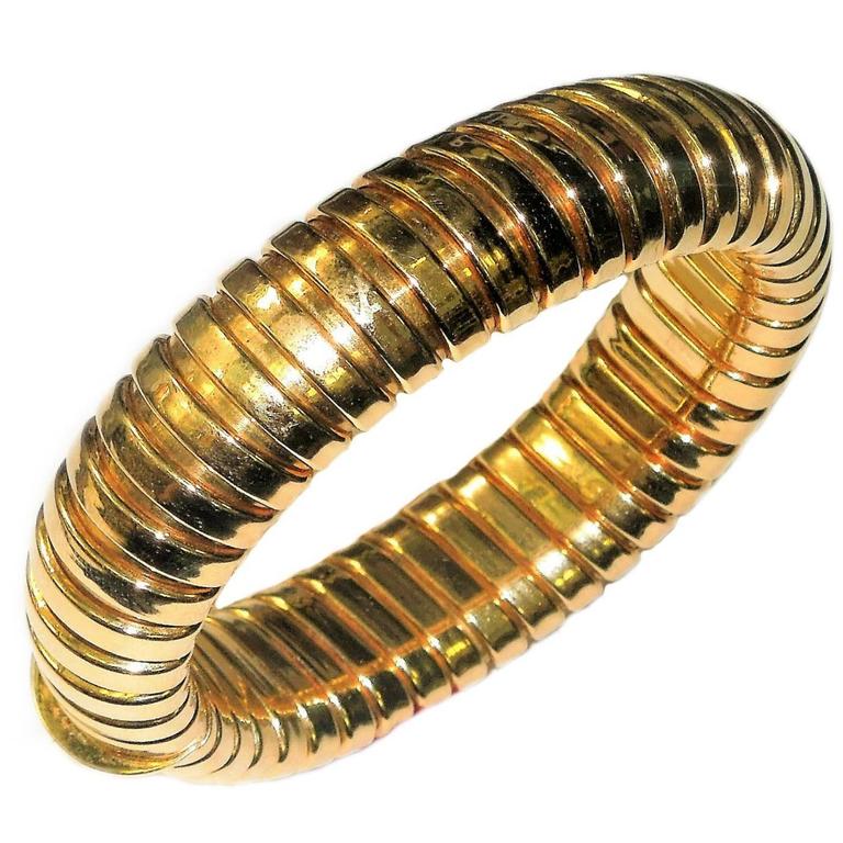 Flexible Gold Bracelet at 1stDibs