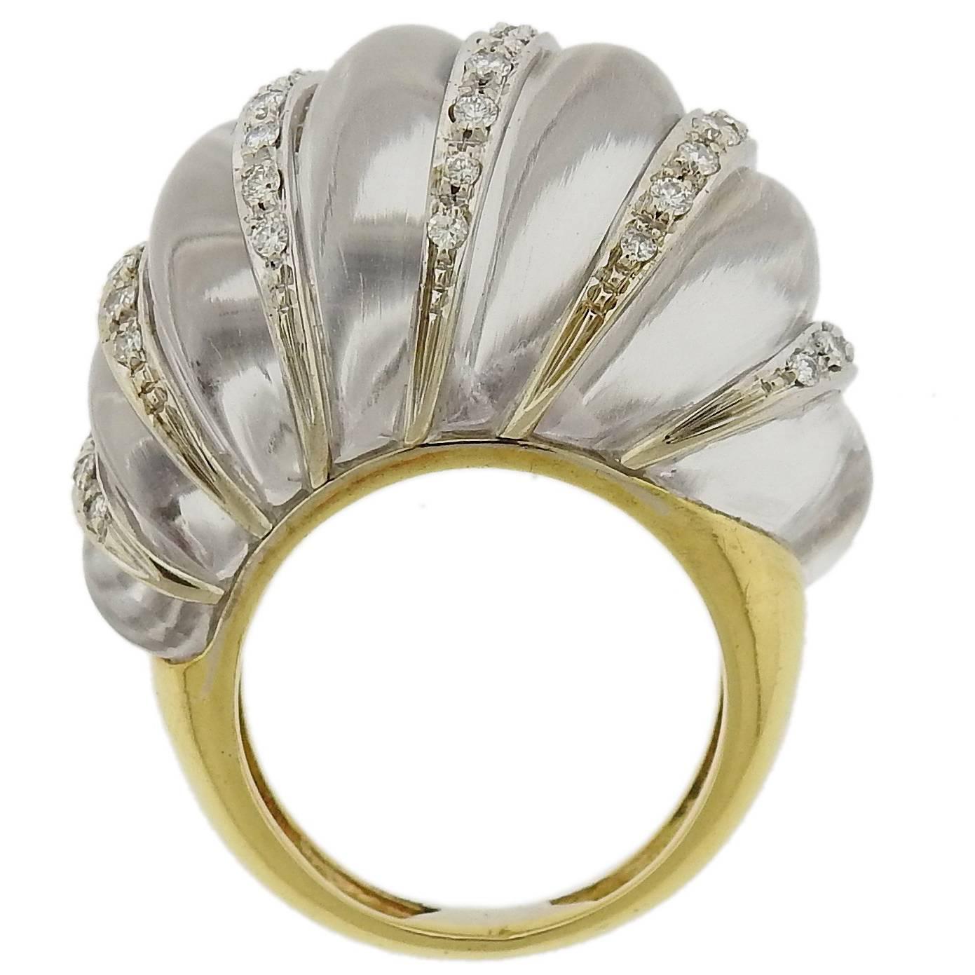 Mattia Cielo Armadillo Gold Movable Dome RIng at 1stDibs | movable rings
