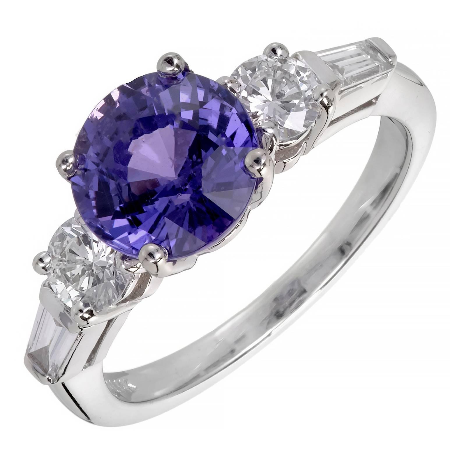 Natural Purple Spinel Diamond Ring at 1stDibs | purple spinel ...