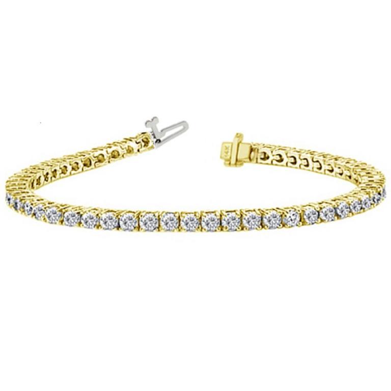 10 00 Carat Diamonds Gold Tennis Bracelet For Sale Free Shipping At