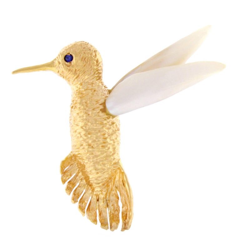 Ruser Hummingbird Brooch at 1stDibs