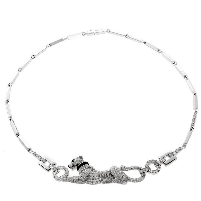 Collier Cartier Panthère en or et diamants sur 1stDibs