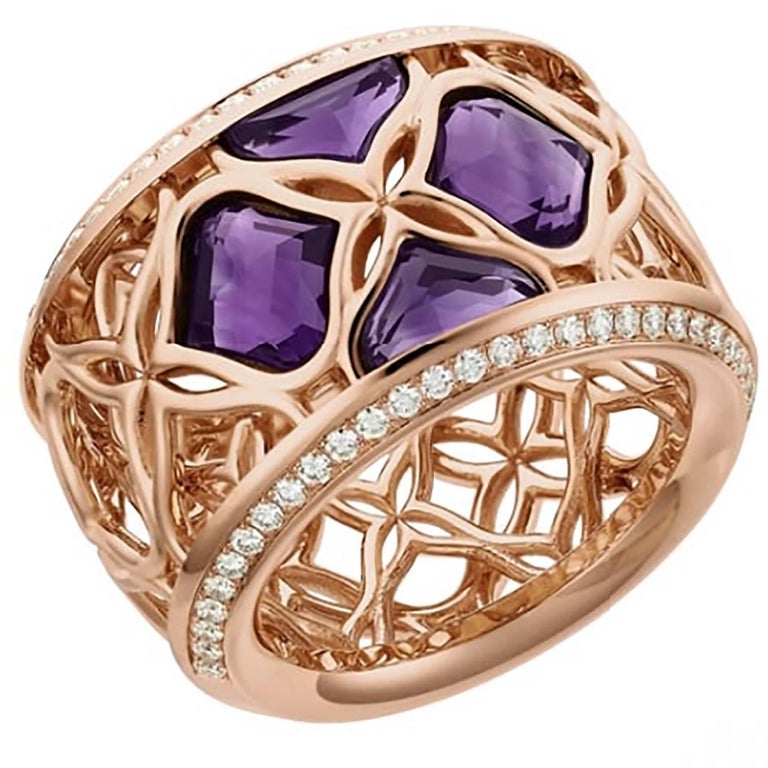 Chopard Imperiale Rose Gold Lace Ring at 1stDibs | chopard imperiale ring