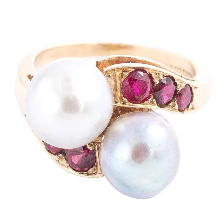 Victorian Pearl Cross Ring at 1stDibs