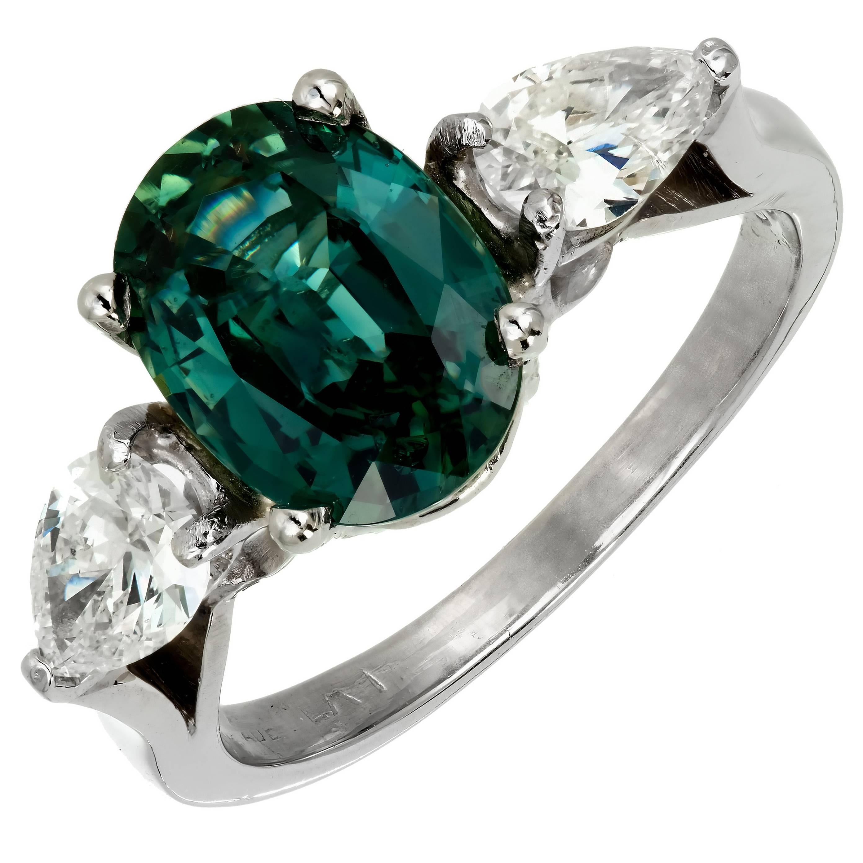 Birks .86 Carat Diamond Platinum Three-Stone Engagement Ring For Sale ...