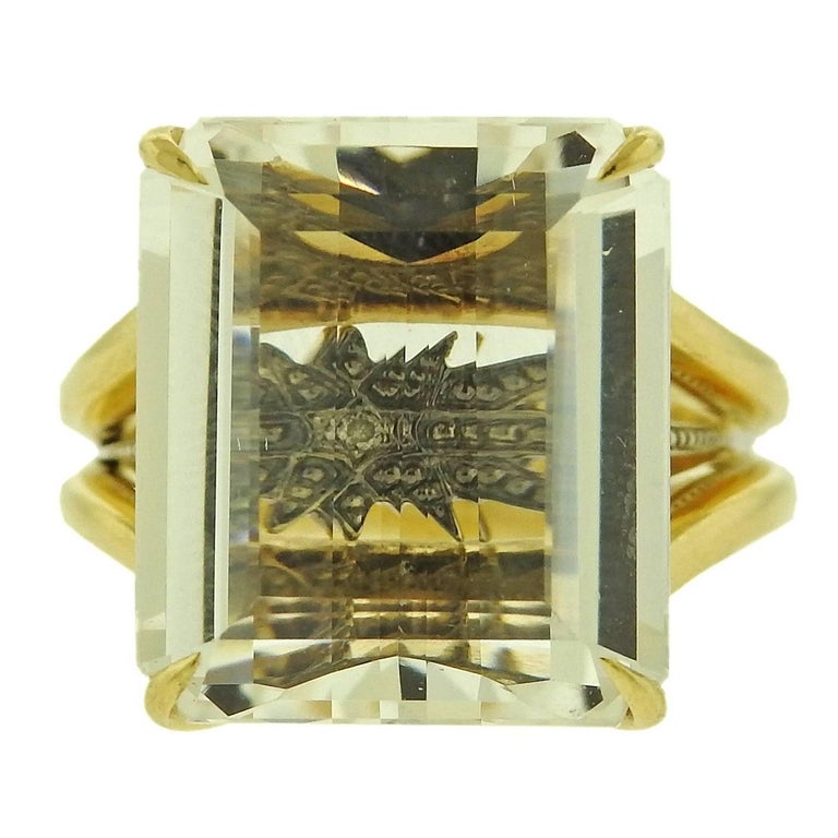 H. Stern Stars Crystal Gold Ring at 1stDibs