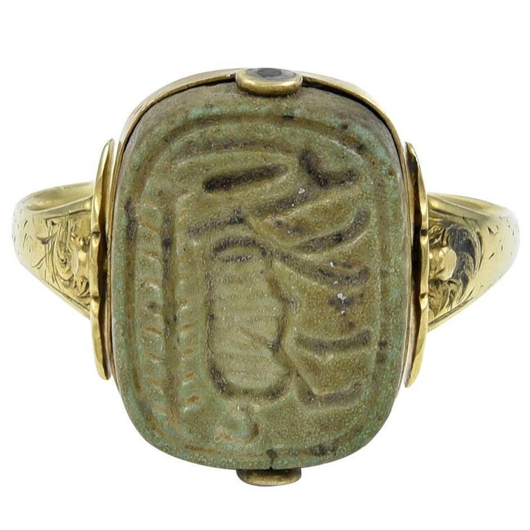 Ancient Egyptian Scaraboid in a Gold Ring Mount at 1stDibs | gold coin ...