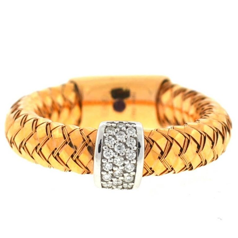 Roberto Coin 18 Karat Rose Gold Primavera Ring at 1stDibs | roberto ...