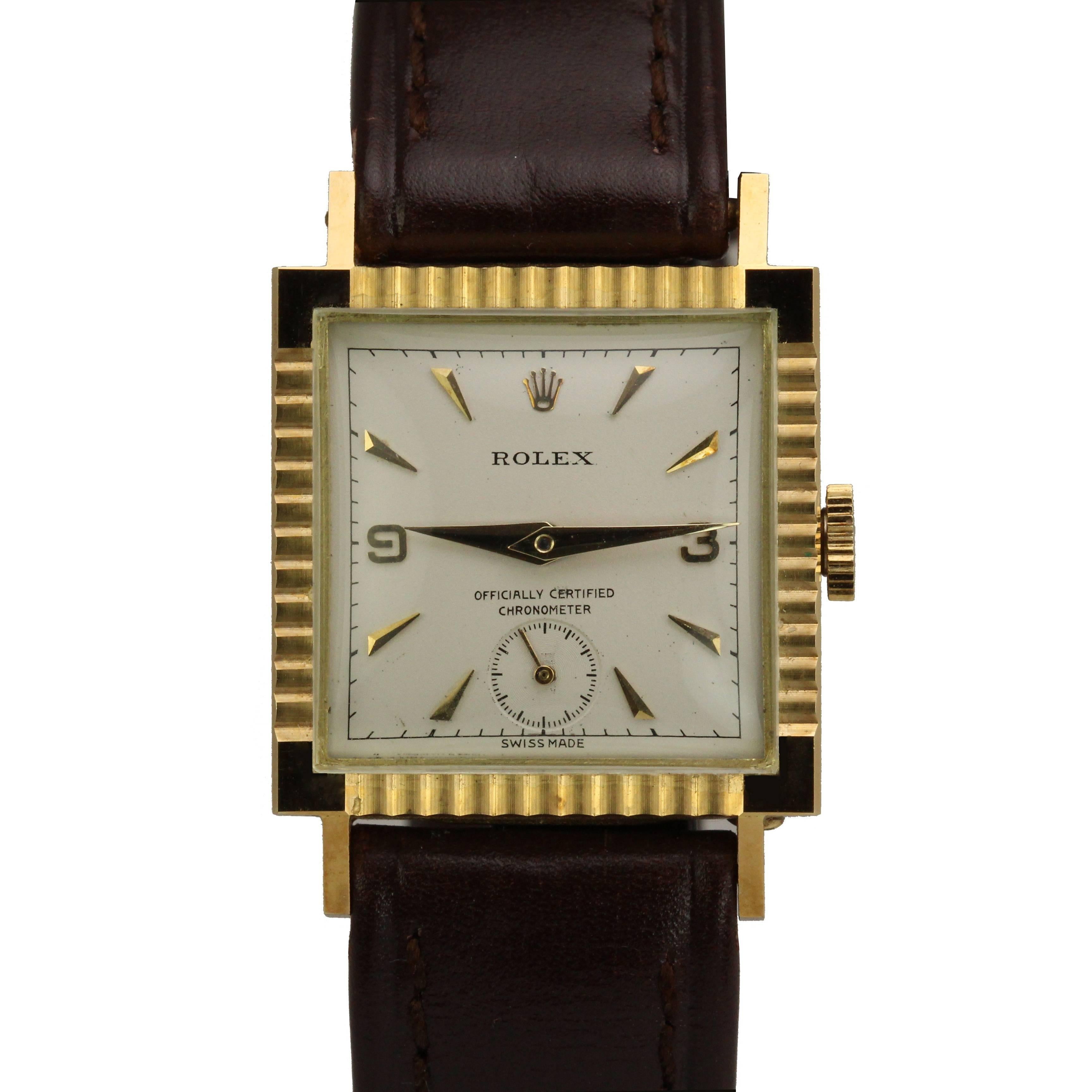 Rolex Yellow Gold Chronometre Wristwatch Ref 3737 For Sale at 1stDibs