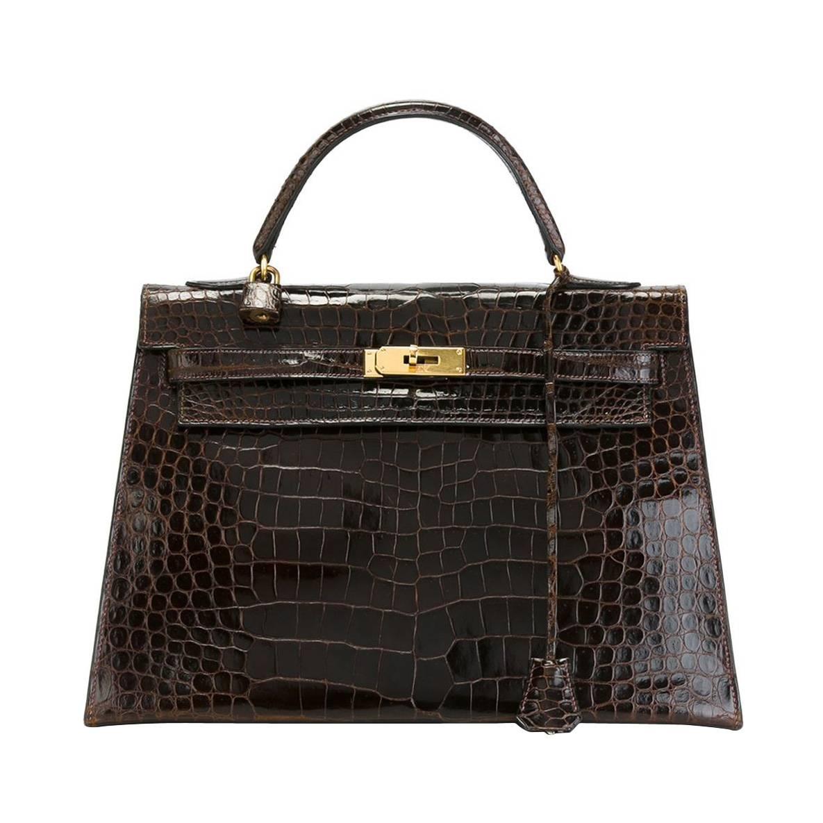 Exceptional Hermès Kelly Croco of the 60s at 1stDibs | hermes kelly croco