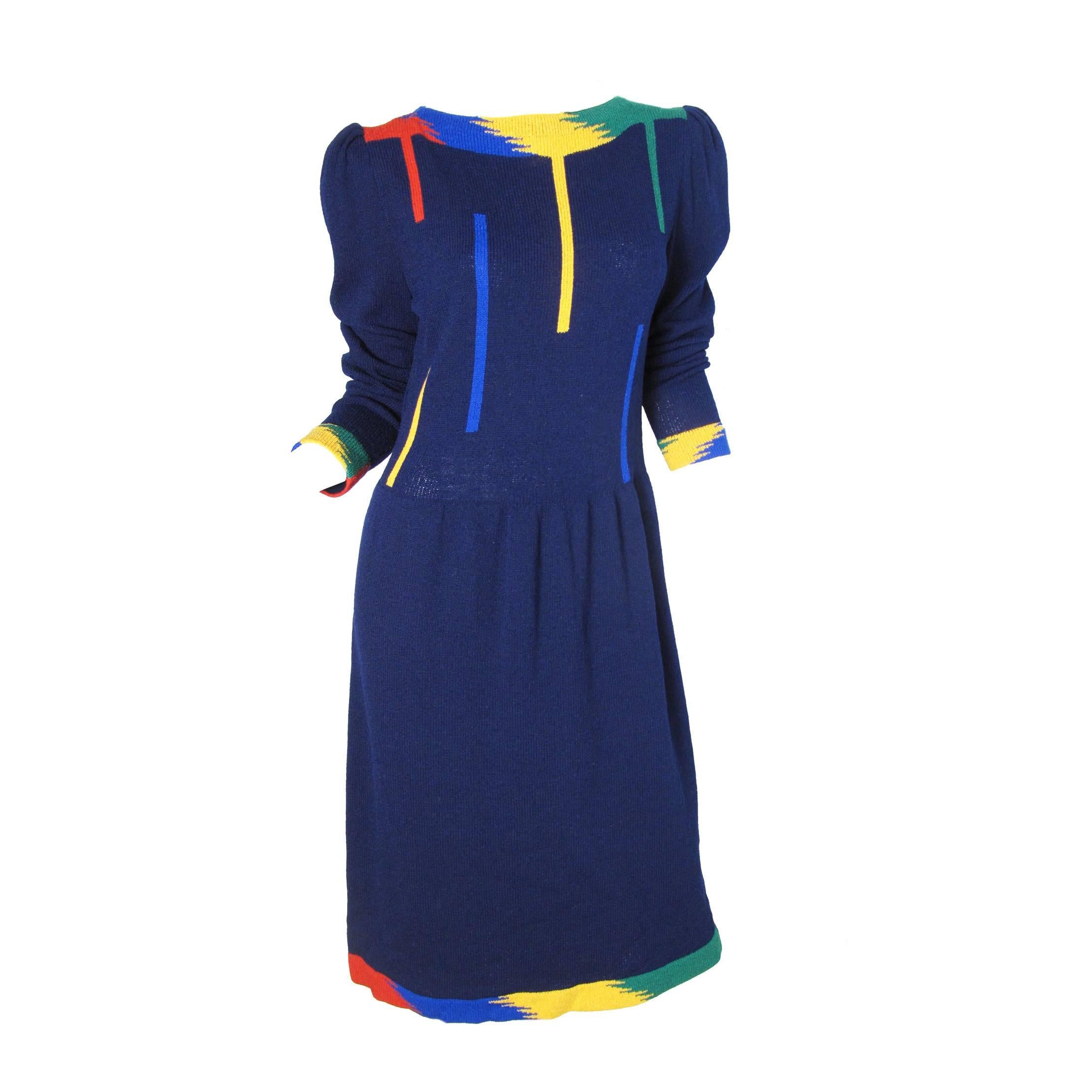 1970s Adolfo Knit Dress at 1stDibs