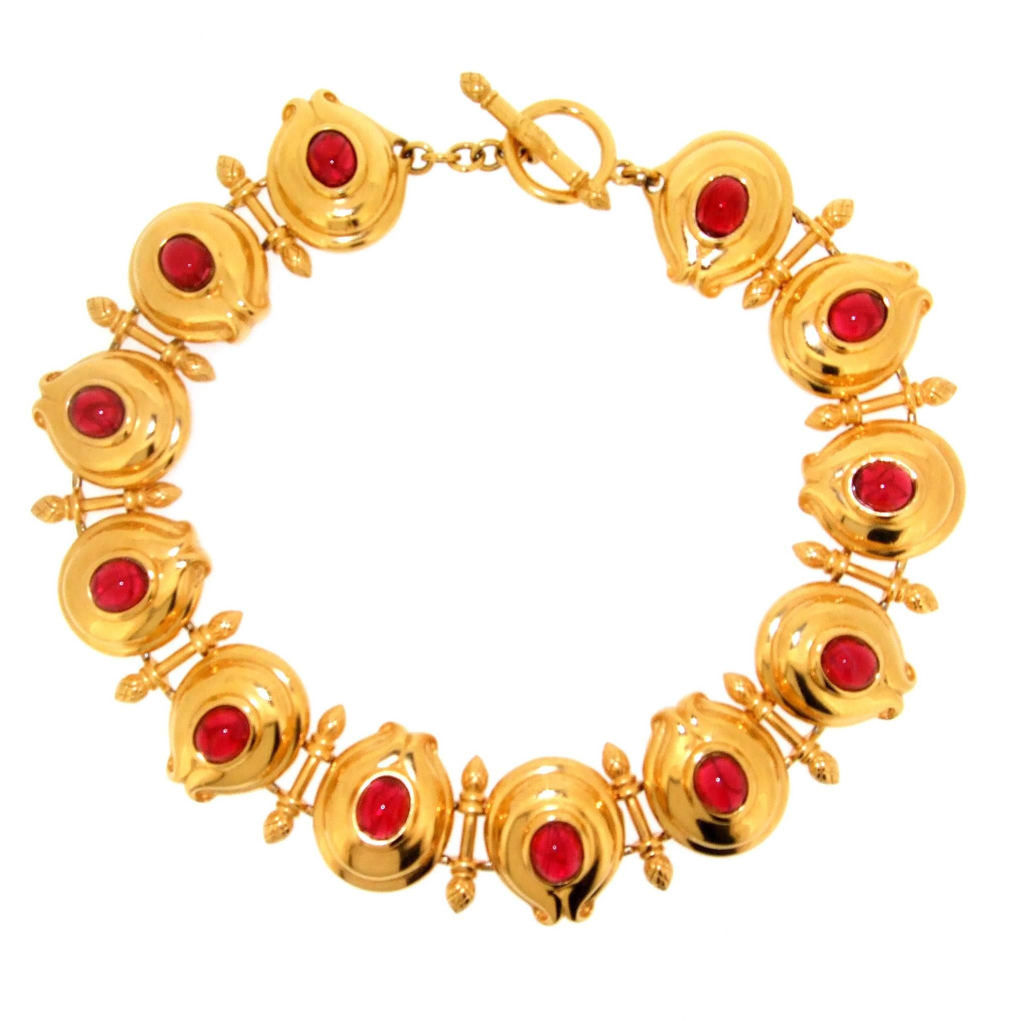 1980s Fendi Gold Necklace at 1stDibs