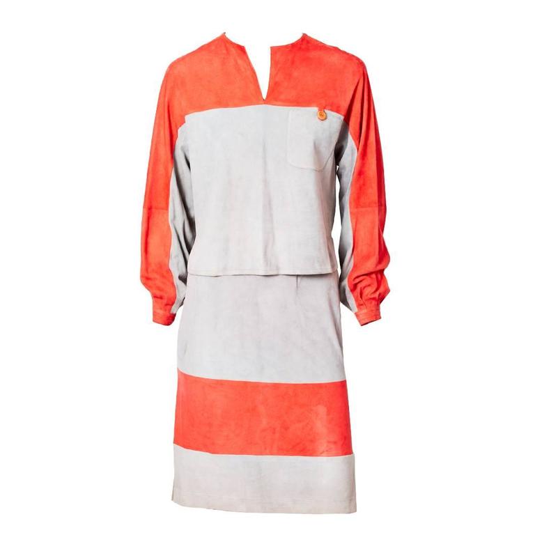 Gucci Two Tone Suede Ensemble at 1stDibs