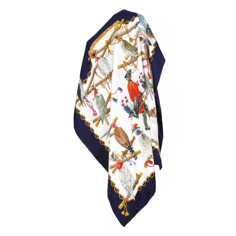 Hermes Bird Print Scarf at 1stDibs | hermes bird scarf