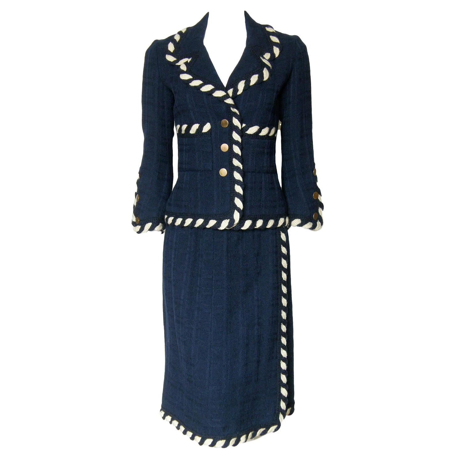 1960s Chanel Haute Couture Suit For Sale at 1stdibs