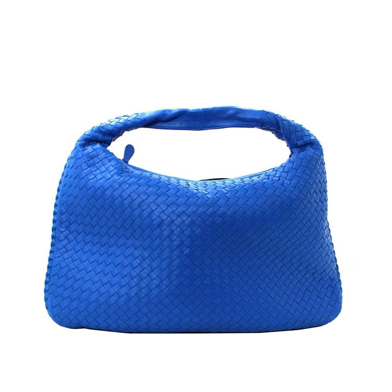 Bottega Veneta Large Blue Veneta Bag- Signal Blue Leather at 1stDibs