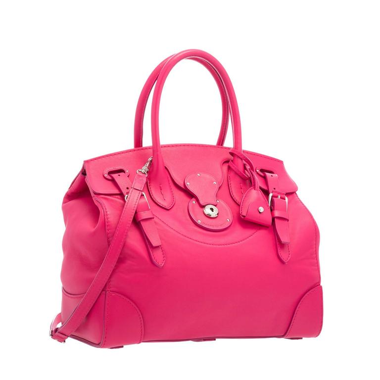 Ralph Lauren Pink and Orange Leather Ricky Bag at 1stDibs
