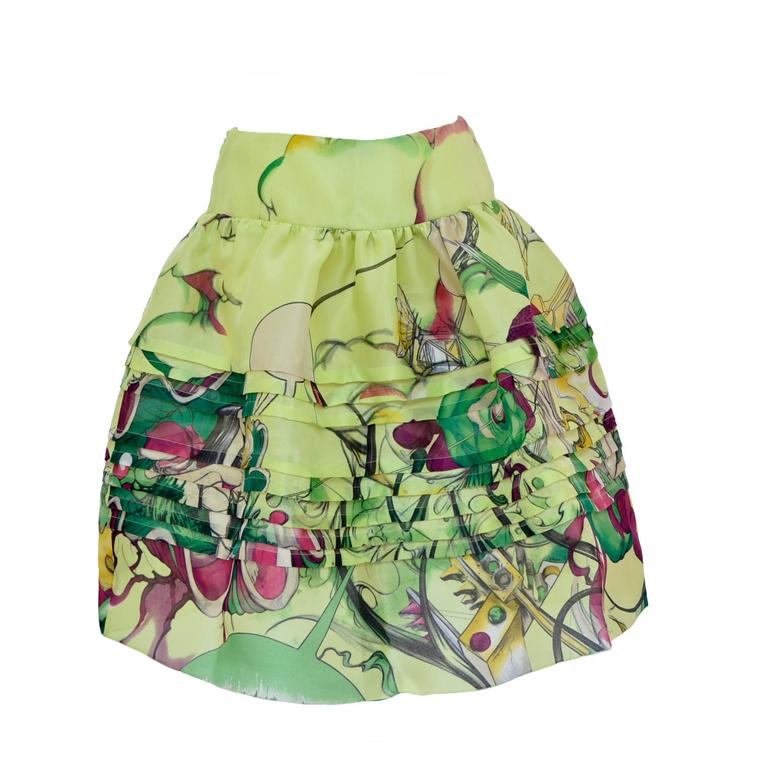 Prada Fairy 2008 Collection Skirt New Size 40 at 1stDibs | prada green ...