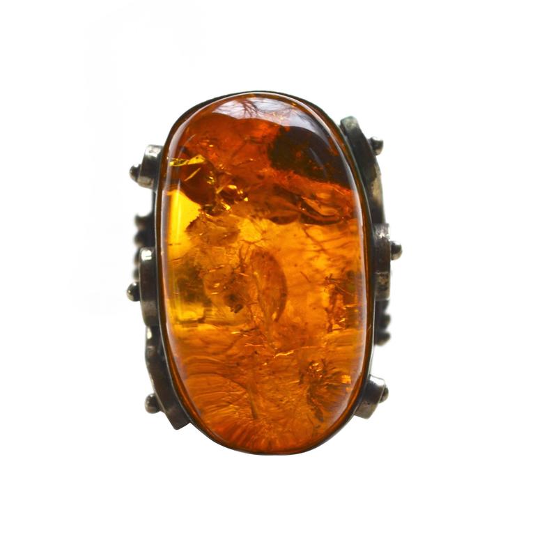 Large Latvian Amber Ring at 1stDibs | large amber rings