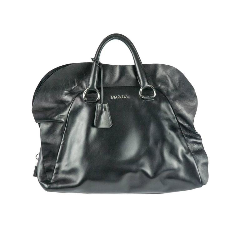 2008 Prada Black Bowler Bag at 1stDibs