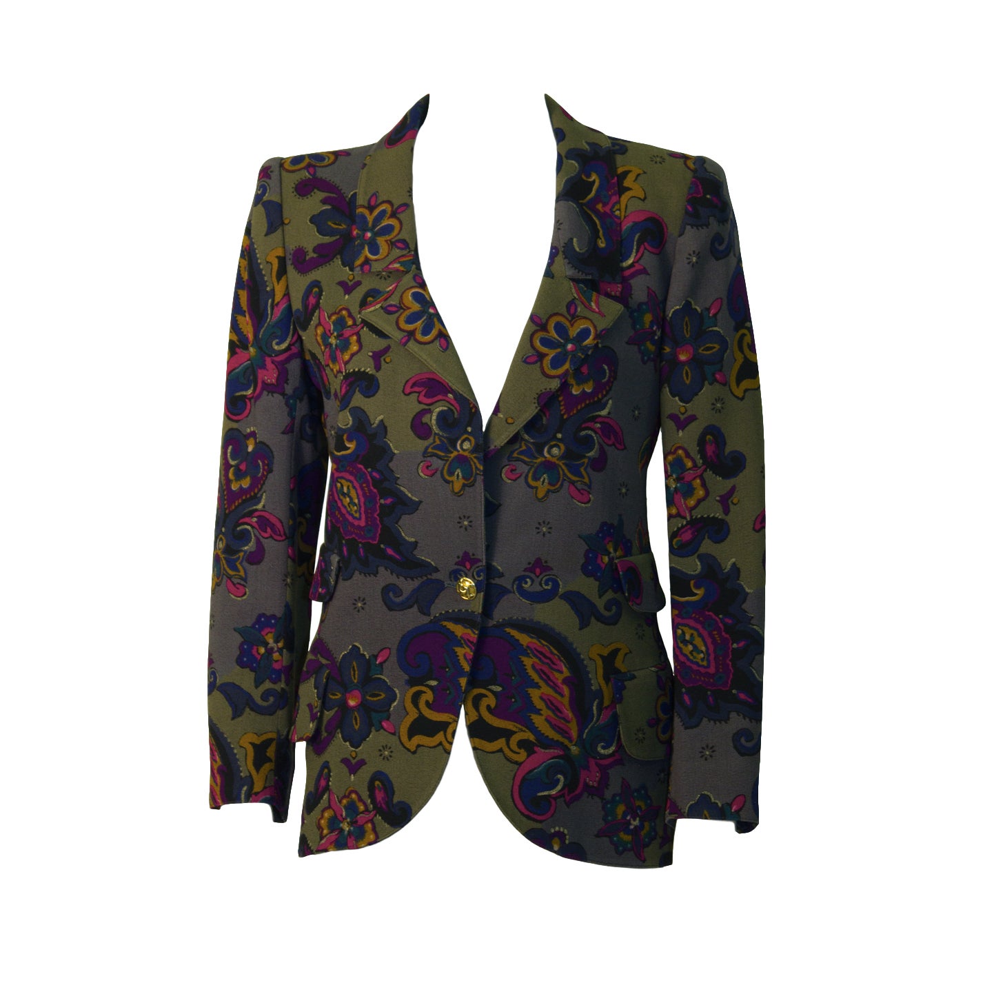 Vintage Emanuel Ungaro Metallic Gold Avant Garde Space Age Jacket For Sale at 1stDibs