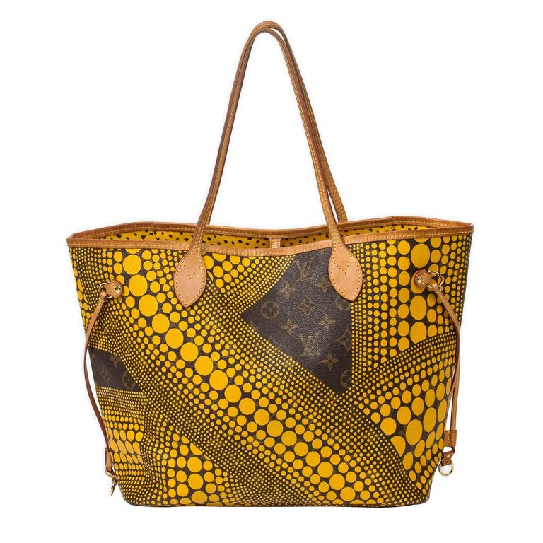 Neverfull MM "Infinitely Kusama" Yellow Monogram at 1stDibs