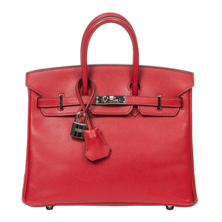 Birkin 25 Red Epsom at 1stDibs | hermes birkin 25 red, red birkin 25 ...