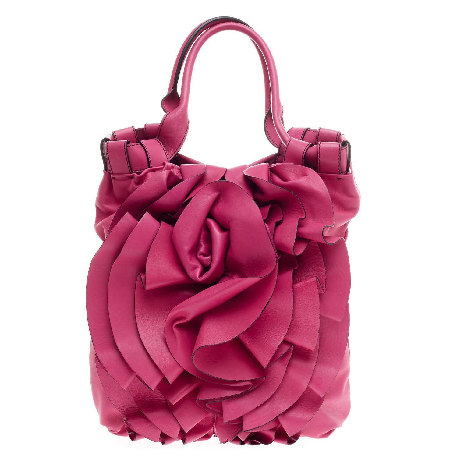 Valentino Rose Vertigo Tote Leather at 1stdibs