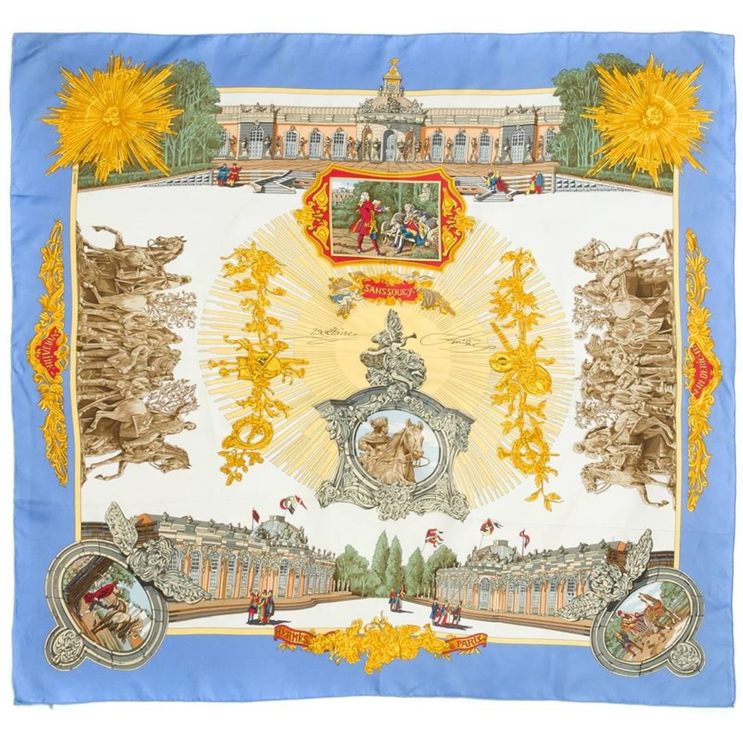 Hermès Vintage Printed Foulard at 1stDibs