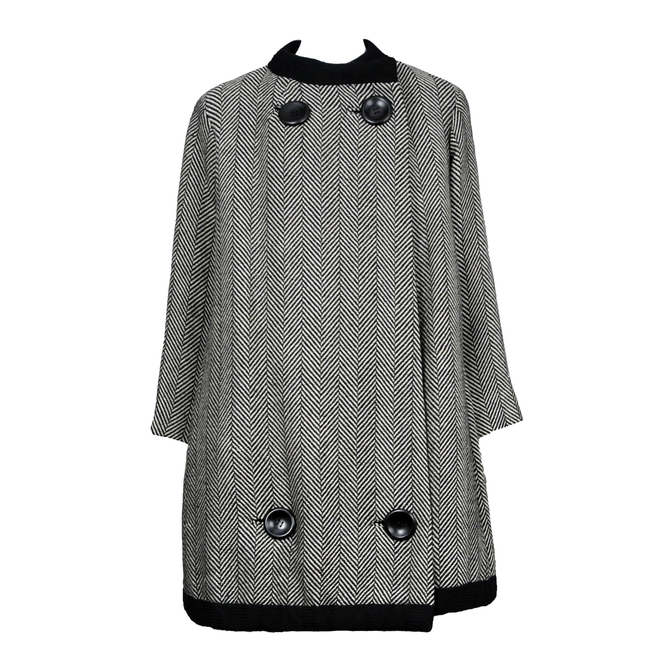 Jacques Heim Herringbone Coat at 1stDibs