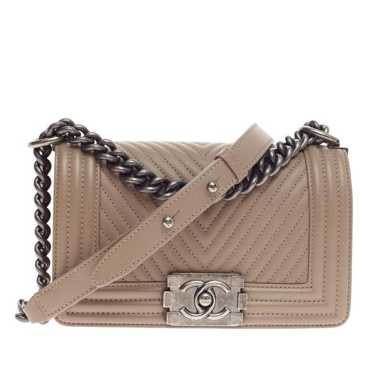 Chanel Boy Flap Chevron Small at 1stDibs