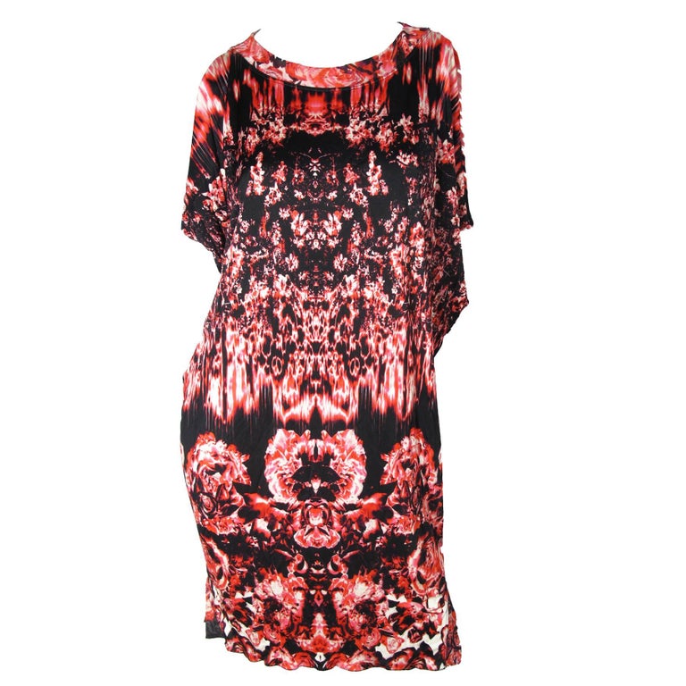 Jean Paul Gaultier Printed Roses and Fire sleeveless Dress at 1stDibs ...