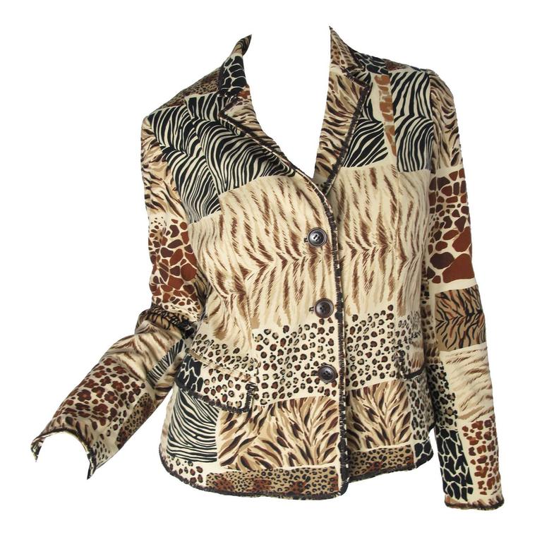 Moschino Animal Printed Jacket For Sale at 1stDibs | animal print jackets
