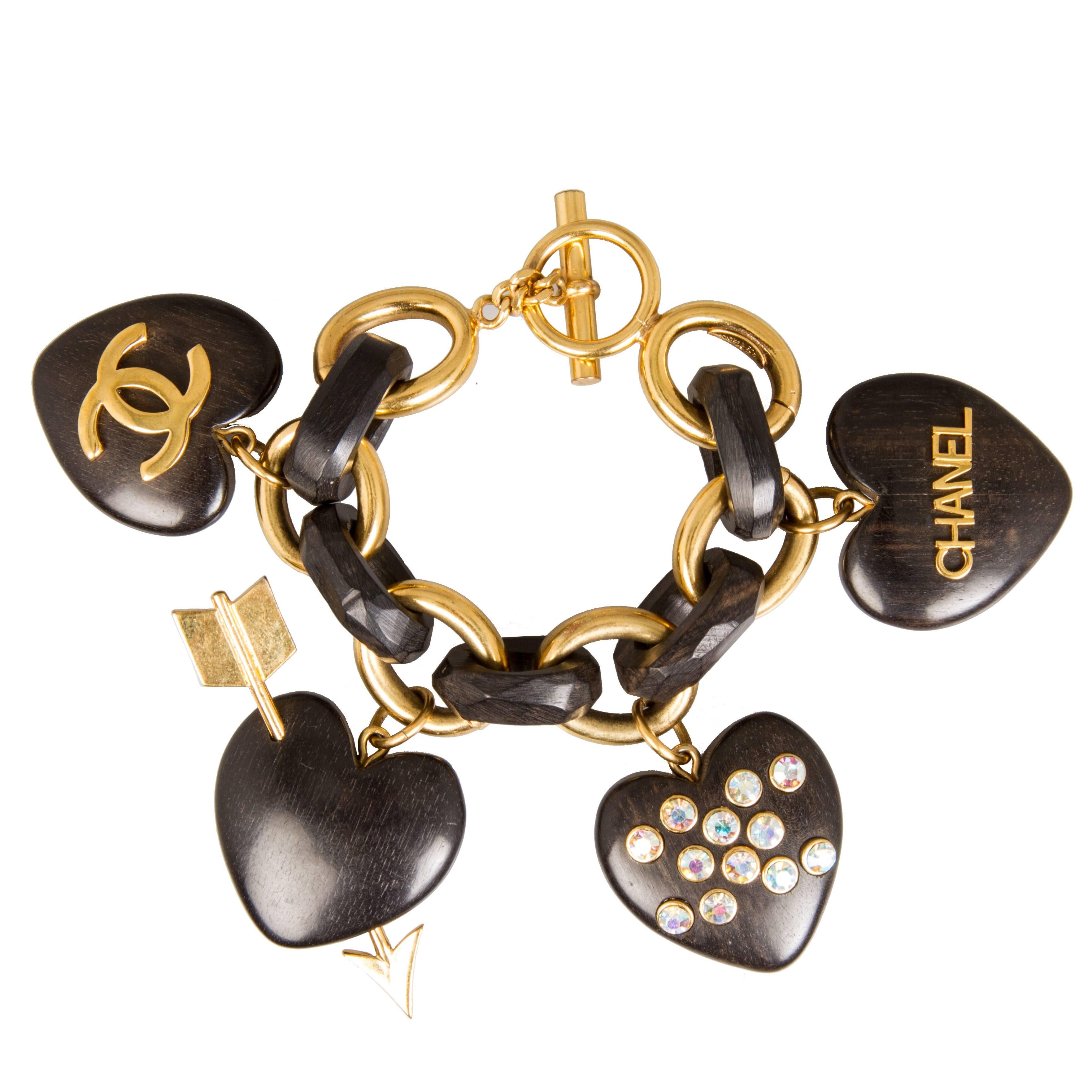 Fabulous and Rare CHANEL Heart Bracelet at 1stDibs | chanell heart ...