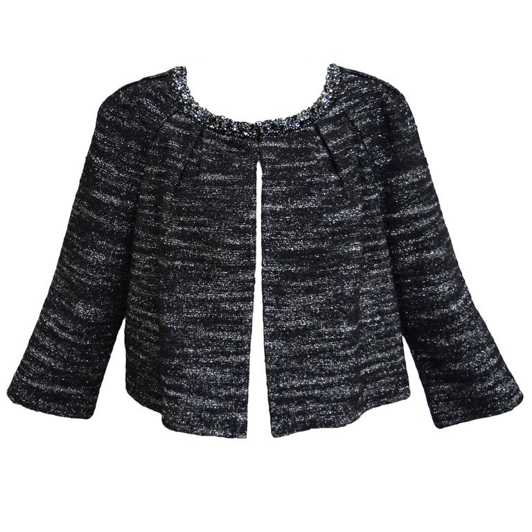 St. John Crop Knit Evening Jacket For Sale at 1stDibs