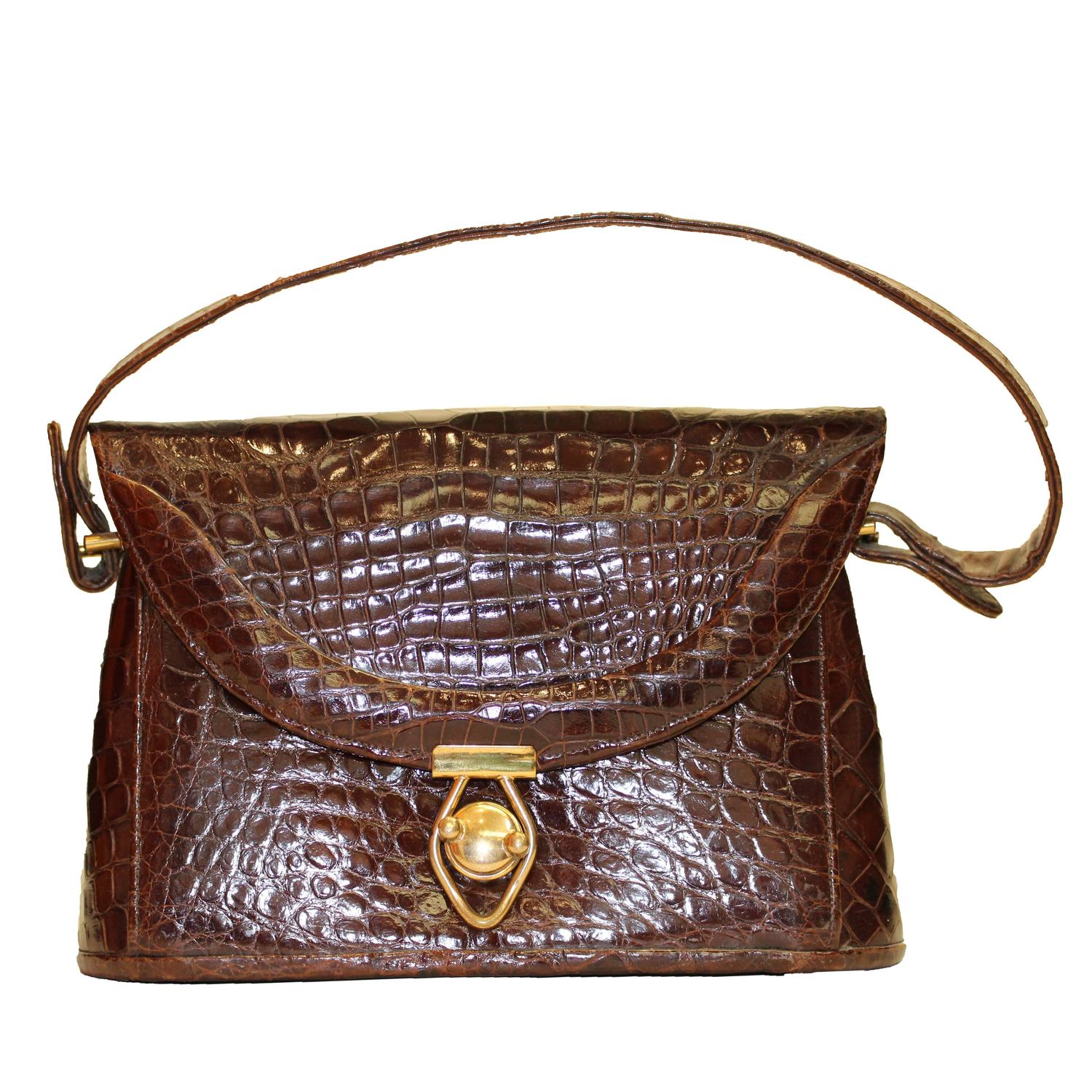 1940s Alligator Purse For Sale at 1stdibs