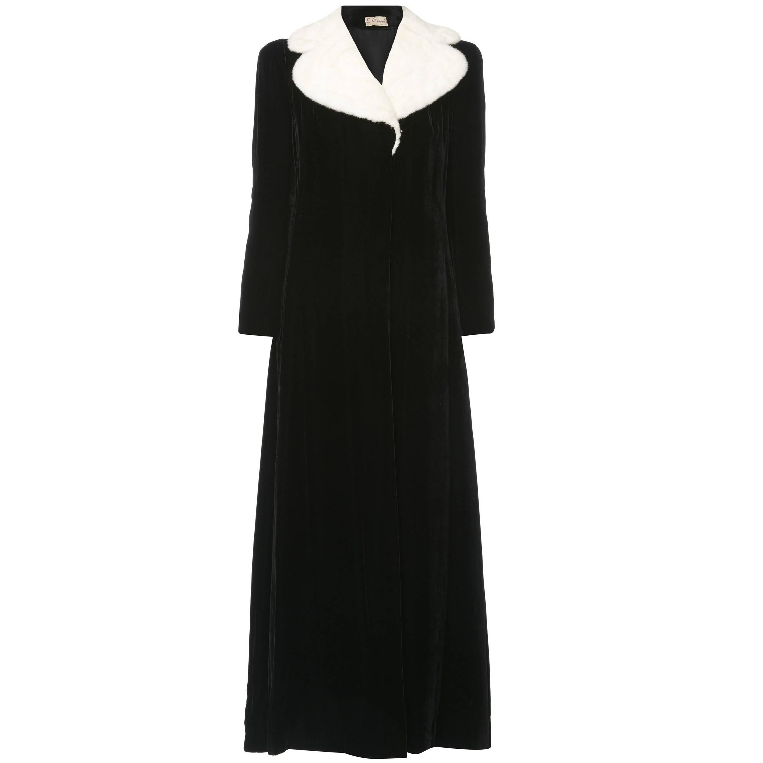 Fan Alexander black coat, circa 1932 For Sale at 1stDibs