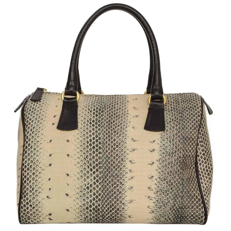 Furla Snakeskin Print Leather Speedy Bag GHW For Sale at 1stDibs