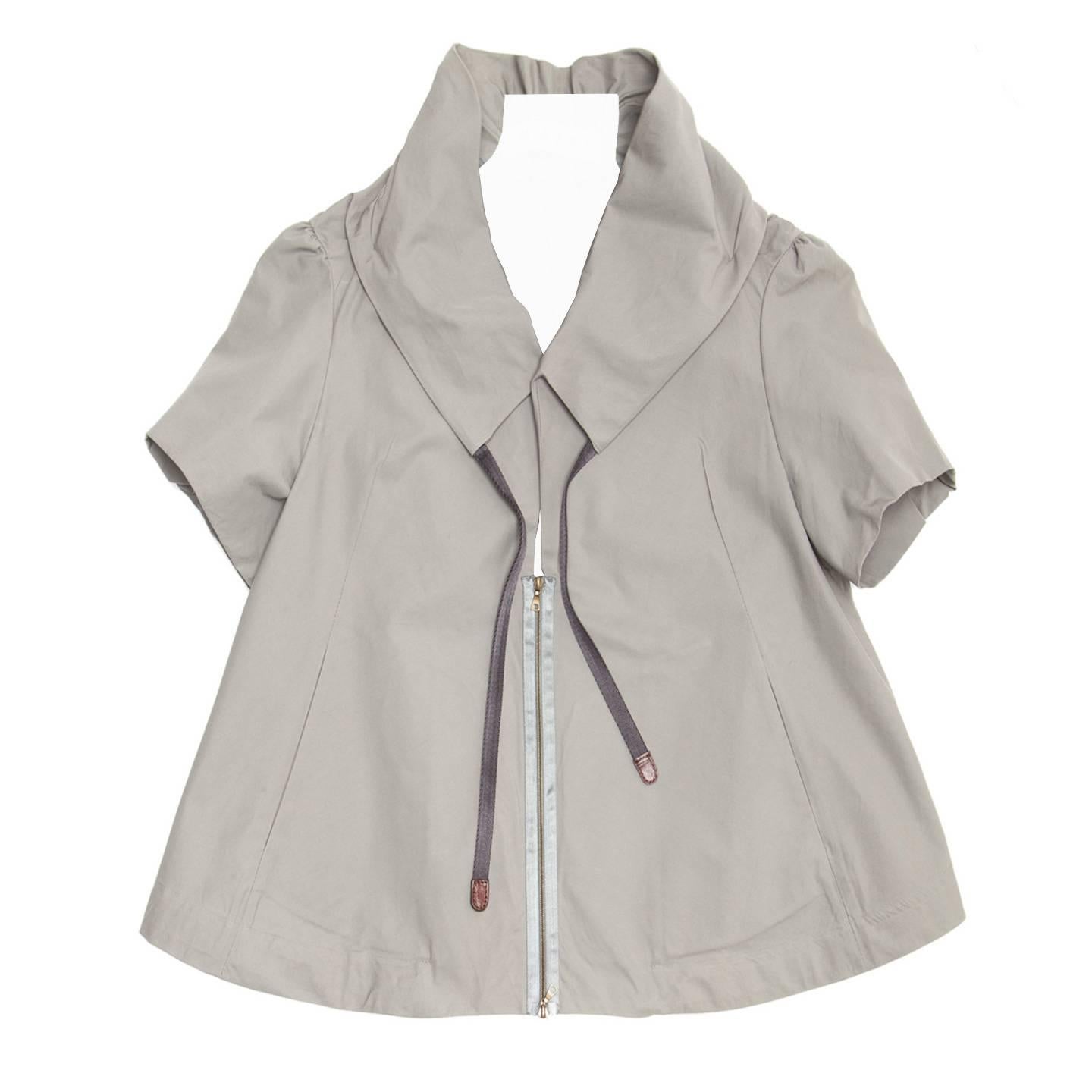 Marni Grey Cropped Trapeze Jacket For Sale at 1stDibs | trapeze jackets ...