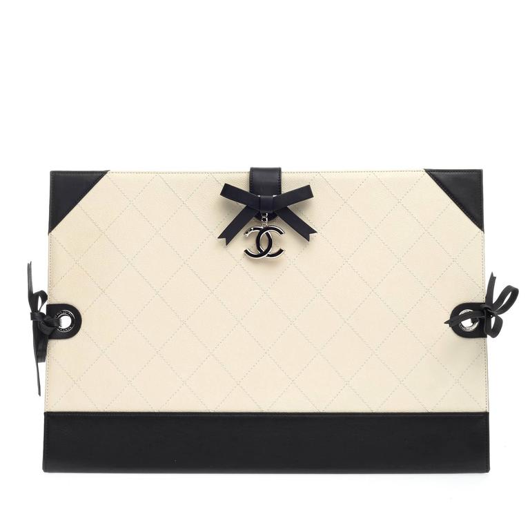 Chanel Drawing Portfolio Quilted Caviar Medium at 1stDibs