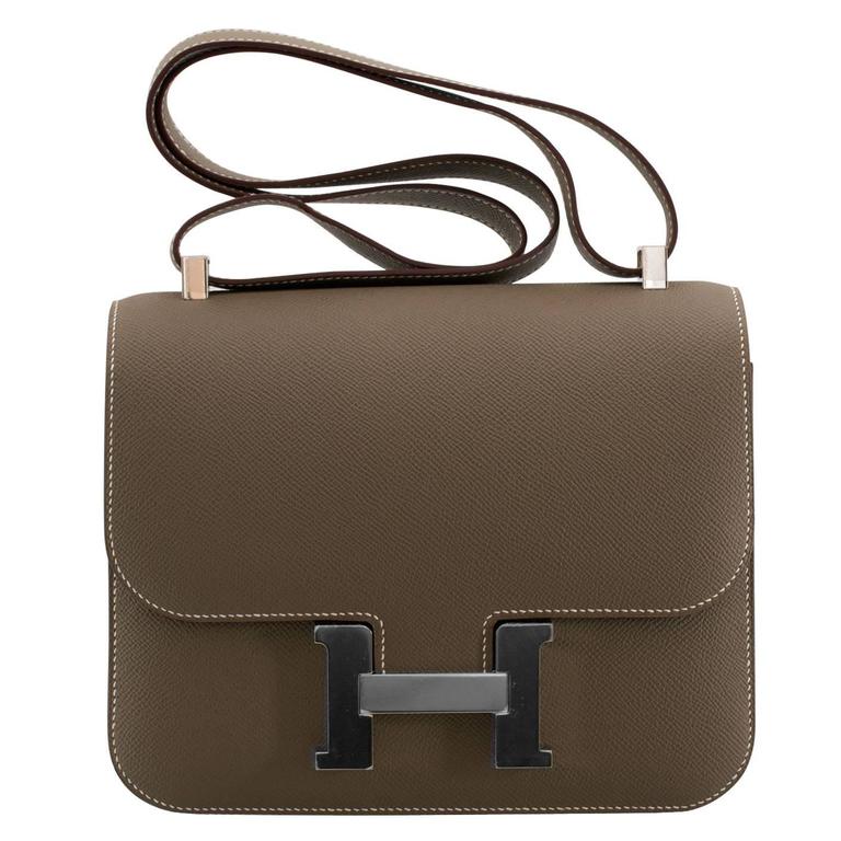 Hermes Handbag CONSTANCE III 24cm Epsom Leather 18 Etoupe Color PHW ...