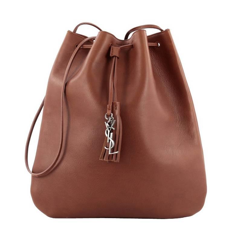 Saint Laurent Jen Flat Handbag Leather Medium at 1stDibs