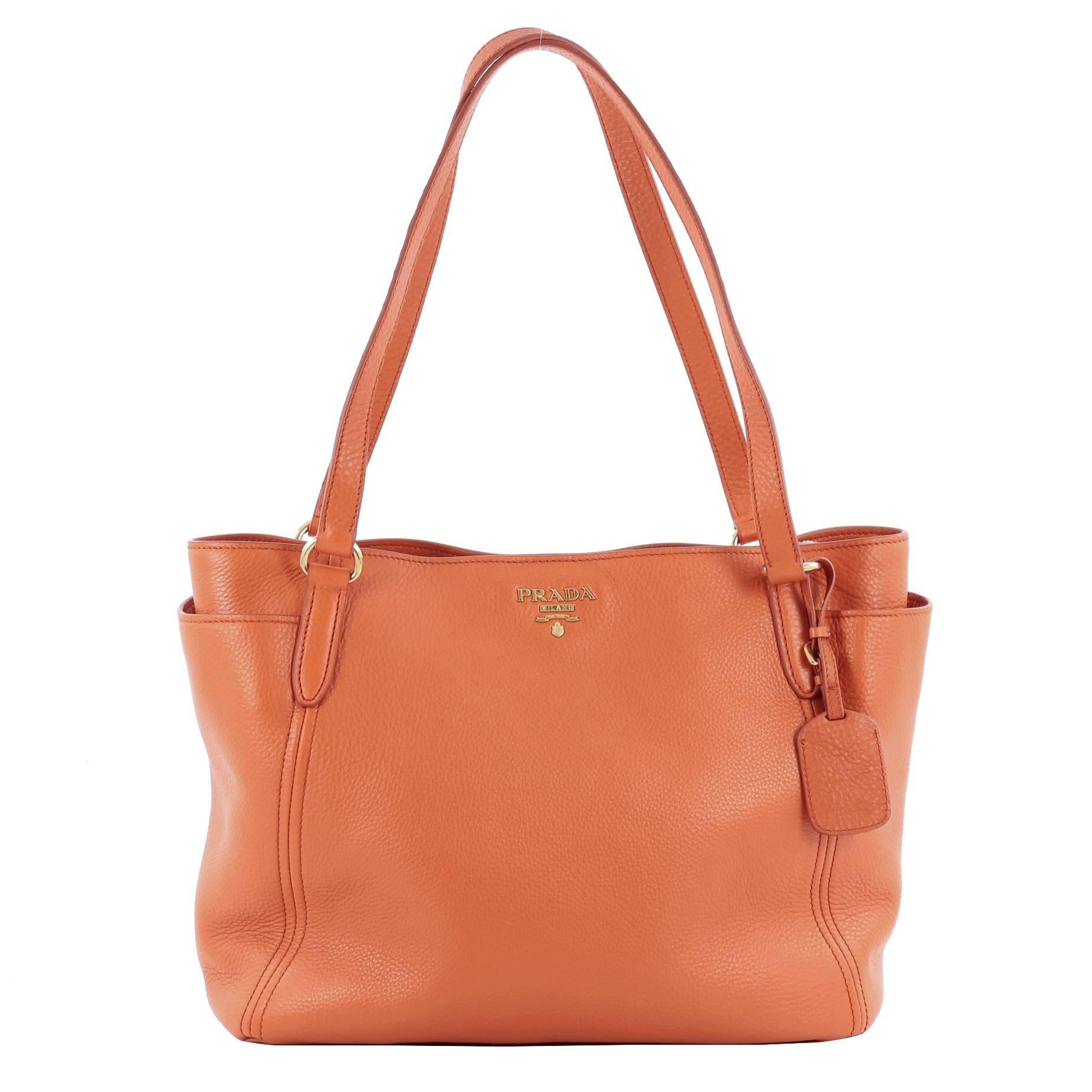 Prada Side Pocket Tote Vitello Daino Medium at 1stDibs | prada vitello ...