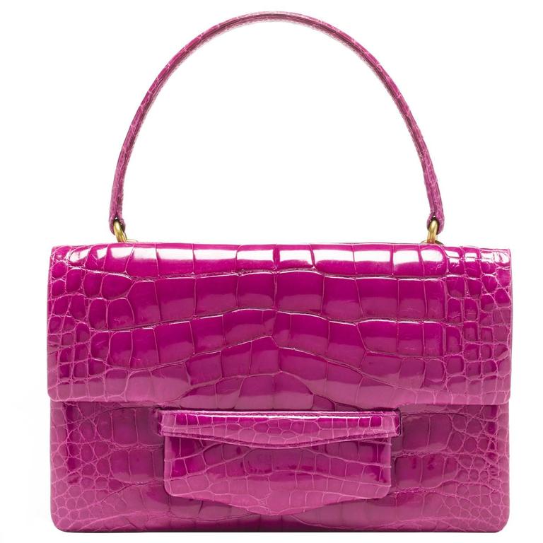 Lorry Newhouse Raspberry Double Bag For Sale at 1stDibs