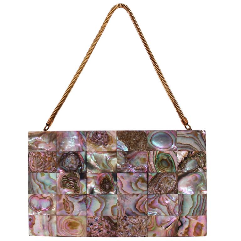 Evans 1940s Abalone Shell Vintage Minaudière at 1stDibs | vintage ...