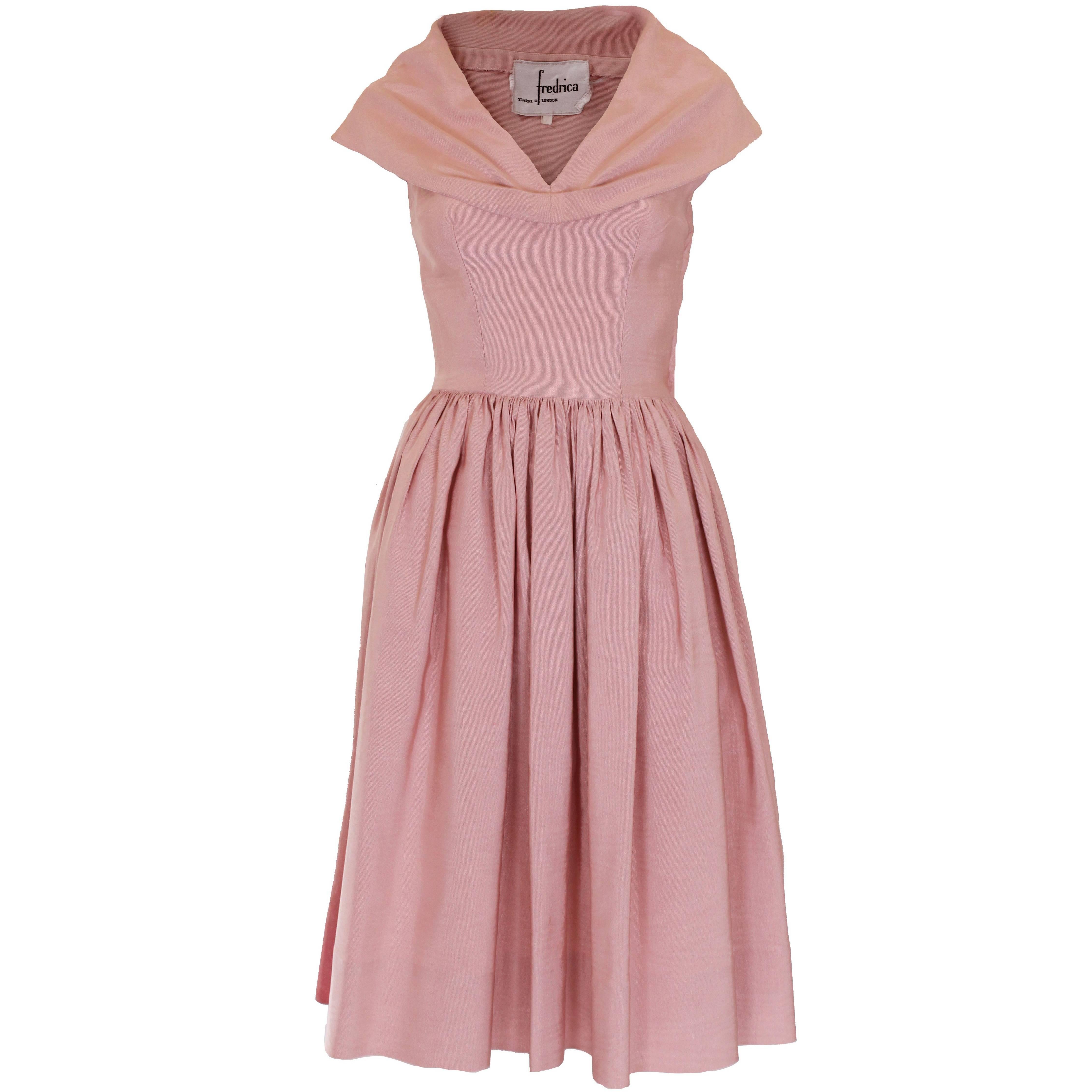 1950s Dusty Pink Prom Style Vintage Dress For Sale at 1stDibs | dusty ...