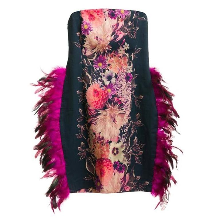 Nezika London Multicolored Cocktail Dress at 1stDibs