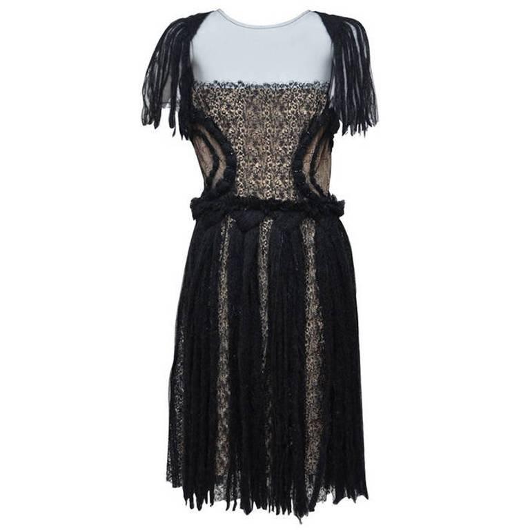 Rodarte Black Tulle And Lace Dress New Fall 2008 at 1stDibs | rodarte ...