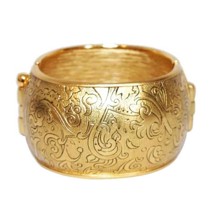 Gorgeous and collectable YSL vintage arabesque 80s bracelet For Sale at ...